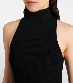 Alaïa Halterneck Jersey Bodysuit - Black