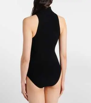Alaïa Halterneck Jersey Bodysuit - Black