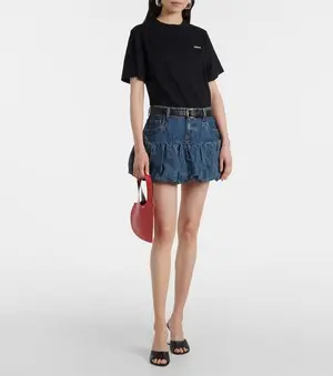 Coperni Balloon Denim Miniskirt