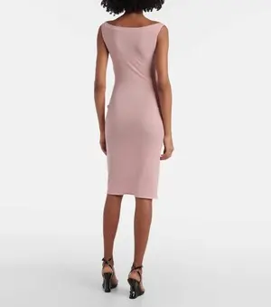 Magda Butrym Floral-appliqué Silk-blend Bustier Dress