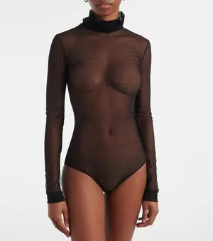 MAISON MARGIELA Turtleneck Bodysuit - Black