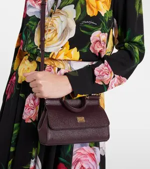Dolce & Gabbana Sicily Small Leather Tote - Brown