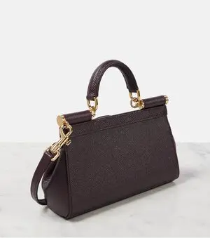 Dolce & Gabbana Sicily Small Leather Tote - Brown