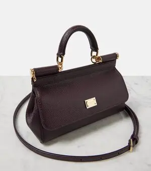 Dolce & Gabbana Sicily Small Leather Tote - Brown