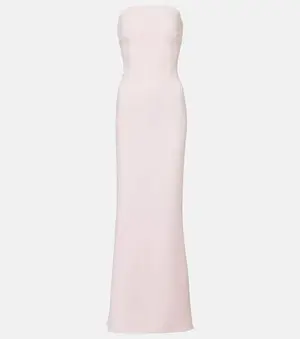 Safiyaa Sofie Embellished Crêpe Bustier Gown - Pink