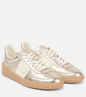 Valentino Garavani Gold Tone Sneakers For Women