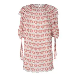 Chloé Chloé Puff-Sleeved Mini Dress - Multi