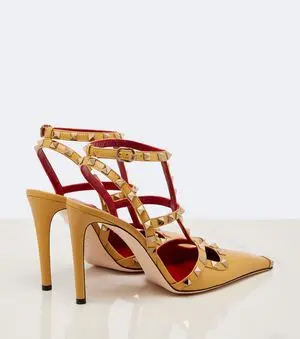 Valentino Garavani Rockstud Leather Slingback Pumps