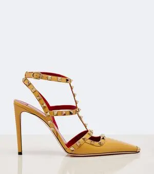 Valentino Garavani Rockstud Leather Slingback Pumps