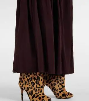 Alaïa Strapless Gathered Maxi Dress - Brown