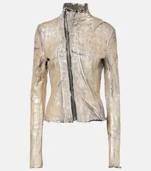 Rick Owens Gary Coated Denim Jacket - Gold