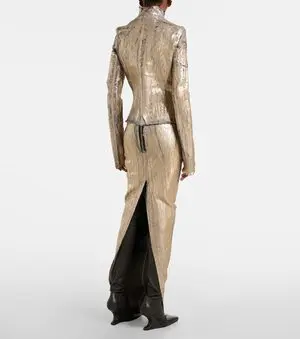 Rick Owens Gary Coated Denim Jacket - Gold