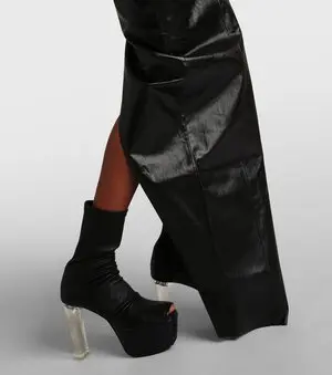 Rick Owens Denim Bustier Gown - Black