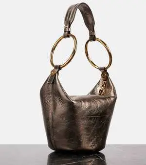 Chloé Small Leather Shoulder Bag - Silver