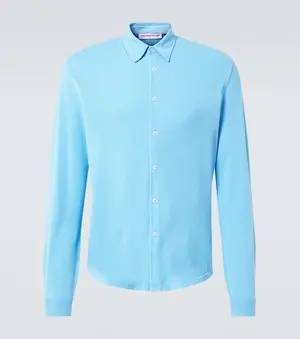 Orlebar Brown Giles Cotton Piqué Shirt - Blue