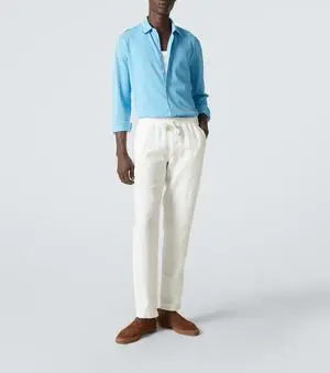 Orlebar Brown Giles Cotton Piqué Shirt - Blue