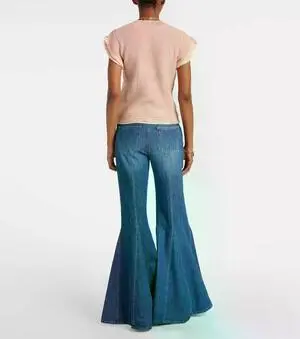 Chloé Ruffled Wool Top - Pink