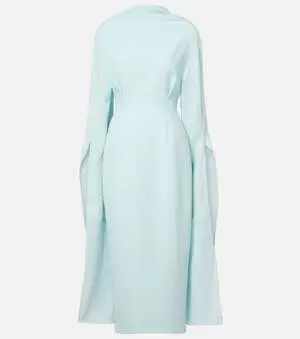 ROKSANDA Nour Draped Crêpe Midi Dress - Green