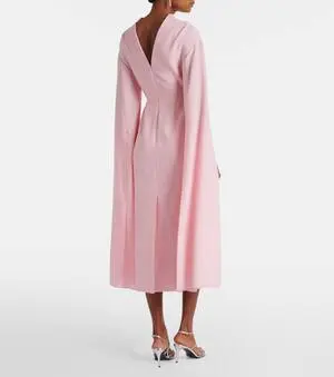 ROKSANDA Nour Draped Crêpe Midi Dress - Pink