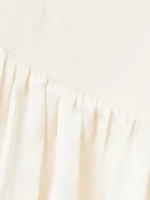 Unknown Mena Pleated Poplin And Dupioni Midi Dress