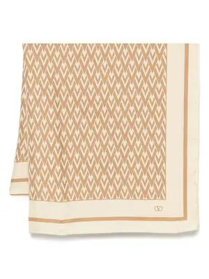 Valentino Garavani Toile Iconographe-print Scarf - Neutrals