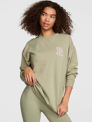 Pink Campus Fleece™ Oversized Crew Sweatshirt - Green