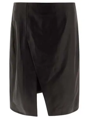 LOULOU STUDIO Leather Midi Skirt