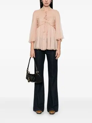 Chloé Pleated Silk Top