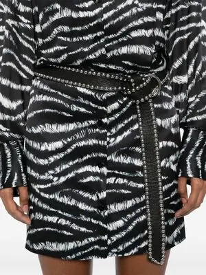 Attico Zebra-print Mini Shirt Dress