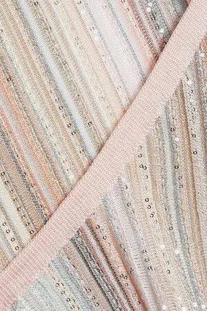 Missoni Sequin-embellished Striped Wrap Cardigan - Baby Pink