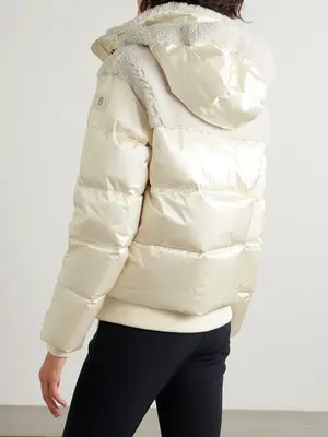 Bogner Dia Hooded Shearling-trimmed Quilted Down Ski Jacket