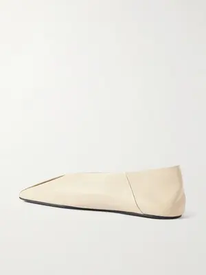 JIL SANDER Asymmetric Leather Ballet Flats