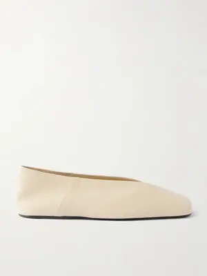 JIL SANDER Asymmetric Leather Ballet Flats