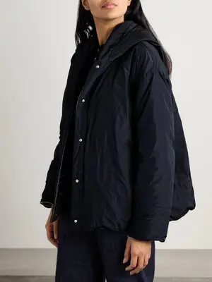Max Mara Nico Reversible Hooded Padded Quilted Shell Down Coat