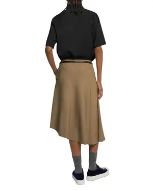 Theory Asymmetric Hem Midi Skirt