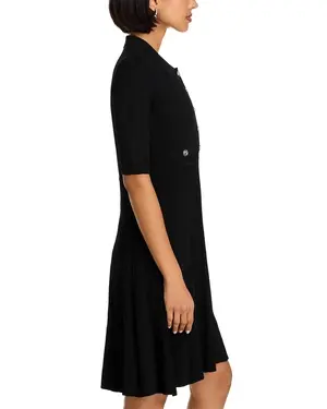 Pinko Rib Knit Button-front Shirt Dress