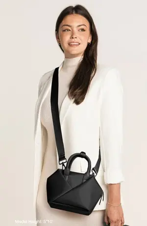 LUX AND NYX Origami Crossbody Tote - Black