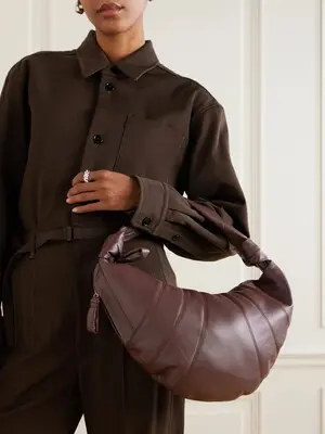 LEMAIRE Fortune Croissant Paneled Leather Shoulder Bag