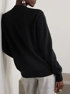 JIL SANDER Cashmere And Cotton-blend Sweater - Black