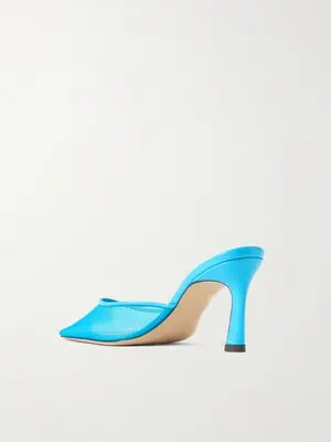 Attico Juno Leather-trimmed Mesh Pumps