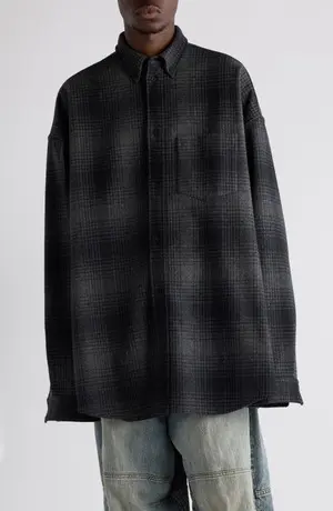 Balenciaga Flannel Shirts For Men