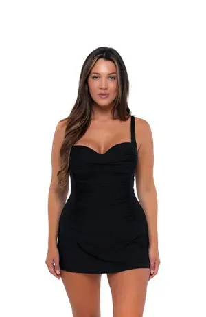 SUNSETS ESCAPE Sienna Swim Dress - Black