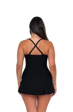SUNSETS ESCAPE Sienna Swim Dress - Black