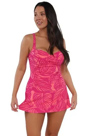 SUNSETS ESCAPE Sunsets Escape Sienna Swim Dress Blushing Palms Sandbar Rib