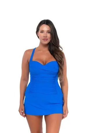 SUNSETS ESCAPE Sienna Swim Dress - Electric Blue