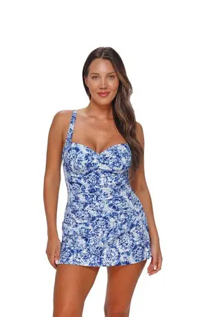 SUNSETS ESCAPE Sunsets Escape Sienna Swim Dress Island Ink Rib