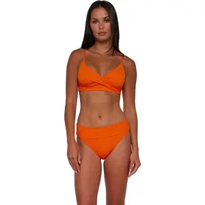 SUNSETS Sunsets Lyla Bralette Bikini Top Kumquat Sandbar Rib