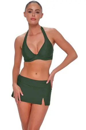 SUNSETS Muse Halter Dd Cup Bikini Top - Island Green