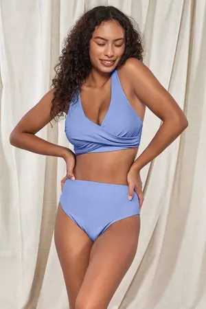 PACIFICA BY SUNSETS Mirabella F Cup Bikini Swimsuit Top Hydrangea