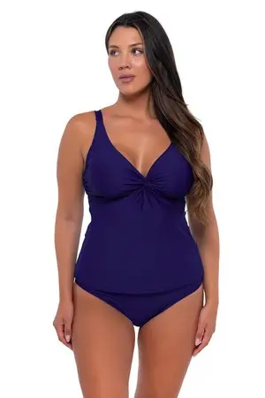 SUNSETS Forever Tankini Swimsuit Top Dd Cup - Indigo